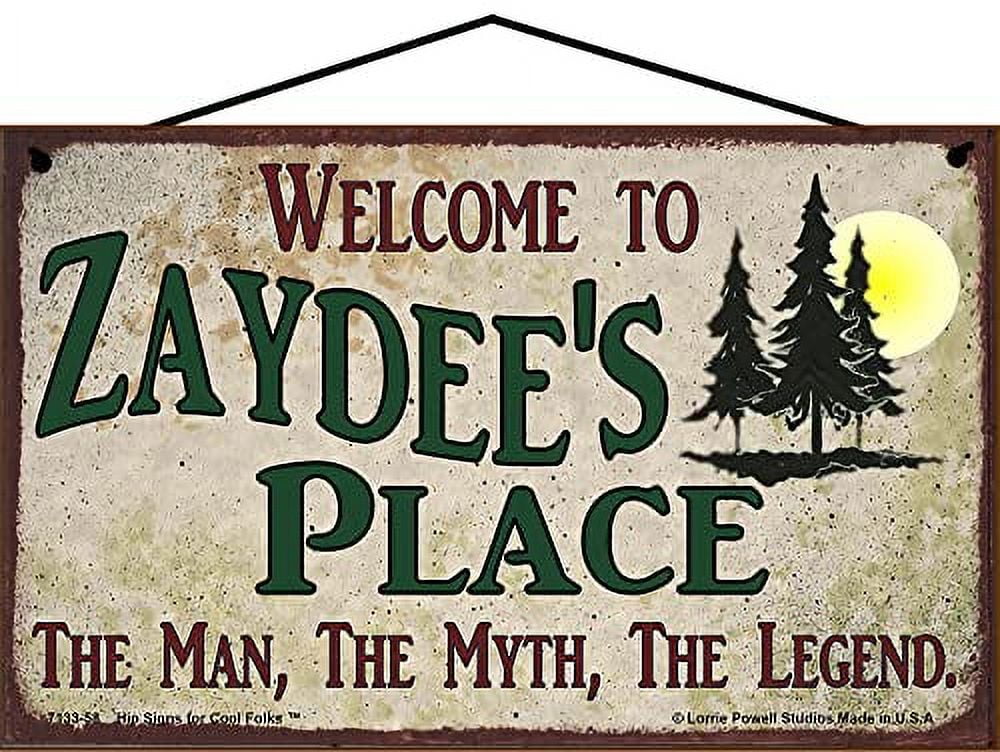 5x8 Welcome to Zaydee's Place Sign with Pine Trees Nature Scene The Man ...