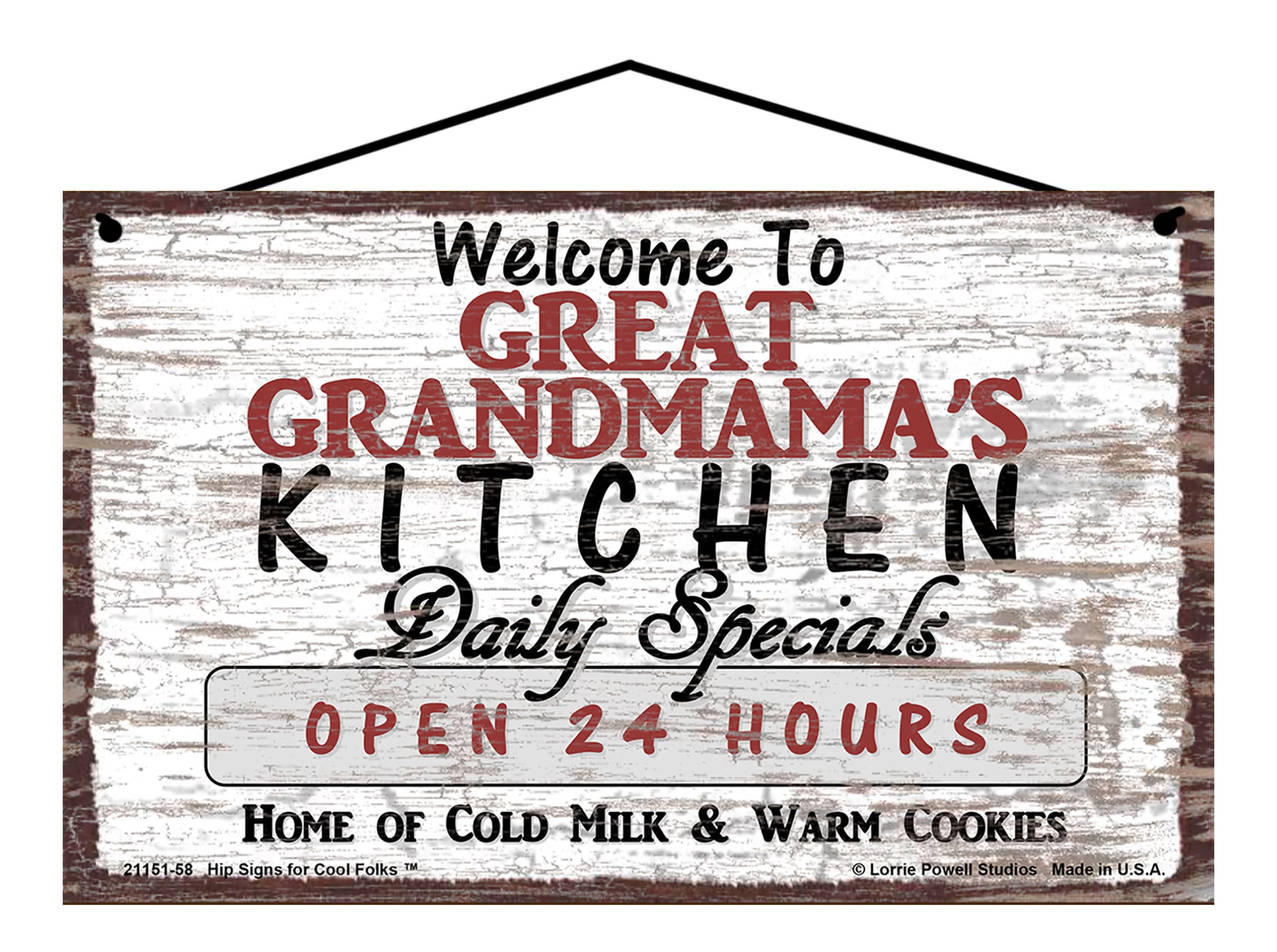 5x8 Welcome to Great Grandmama's Kitchen Sign Vintage Style Home Decor ...