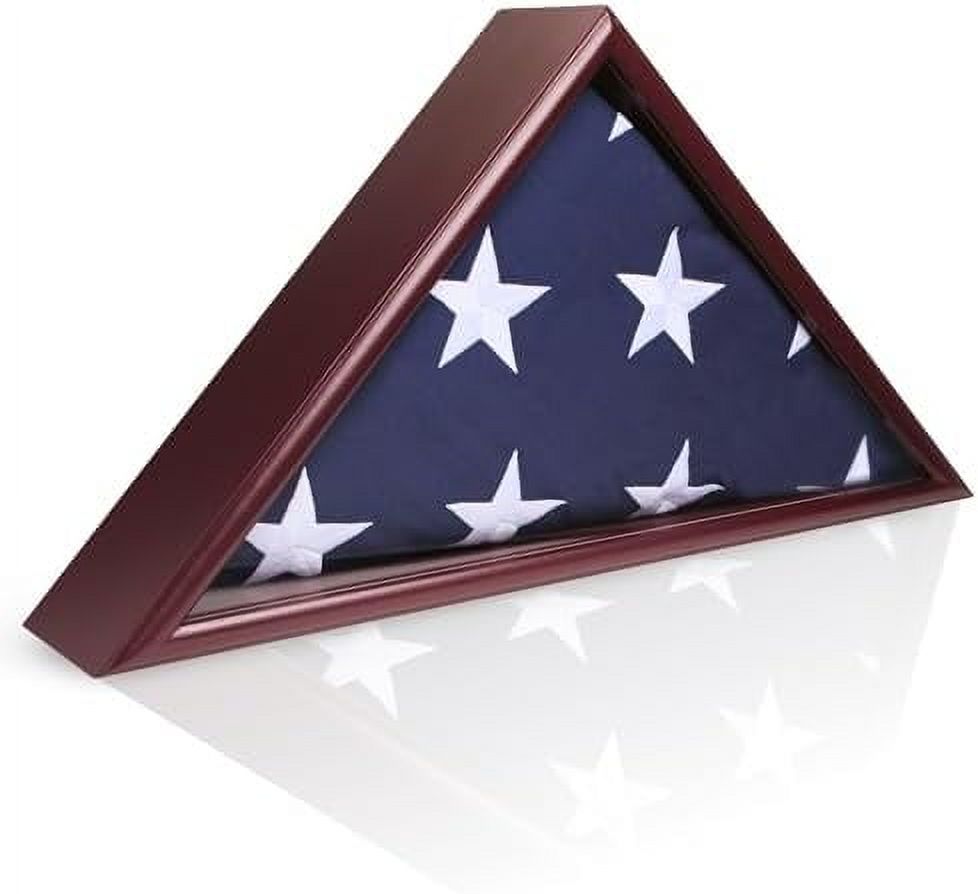 5x9 Flag Display Case for Burial and Veteran Flags – Solid Wood Flag ...