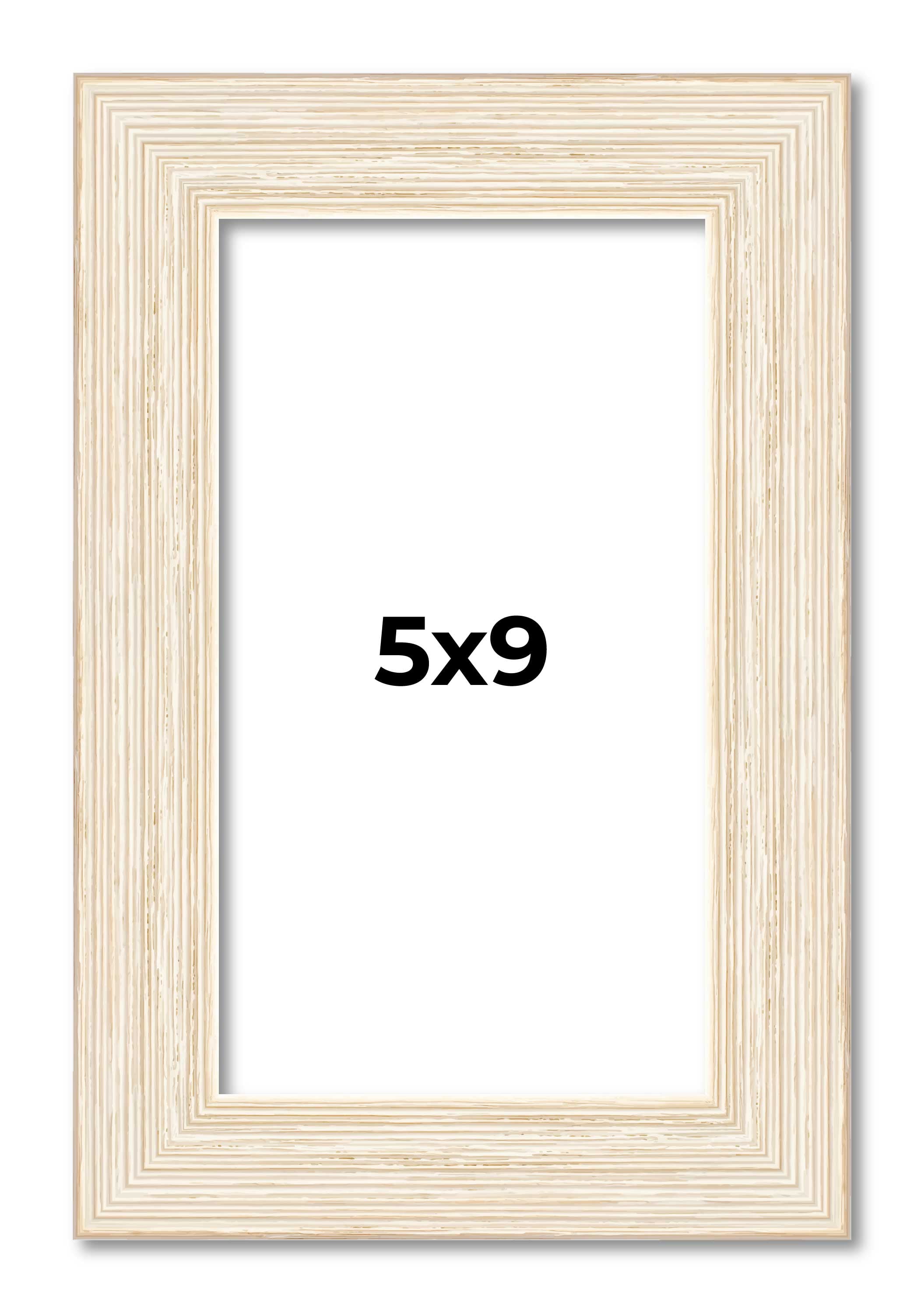 5x9 Frame White Barnwood Picture Frame - Complete Modern Photo Frame ...