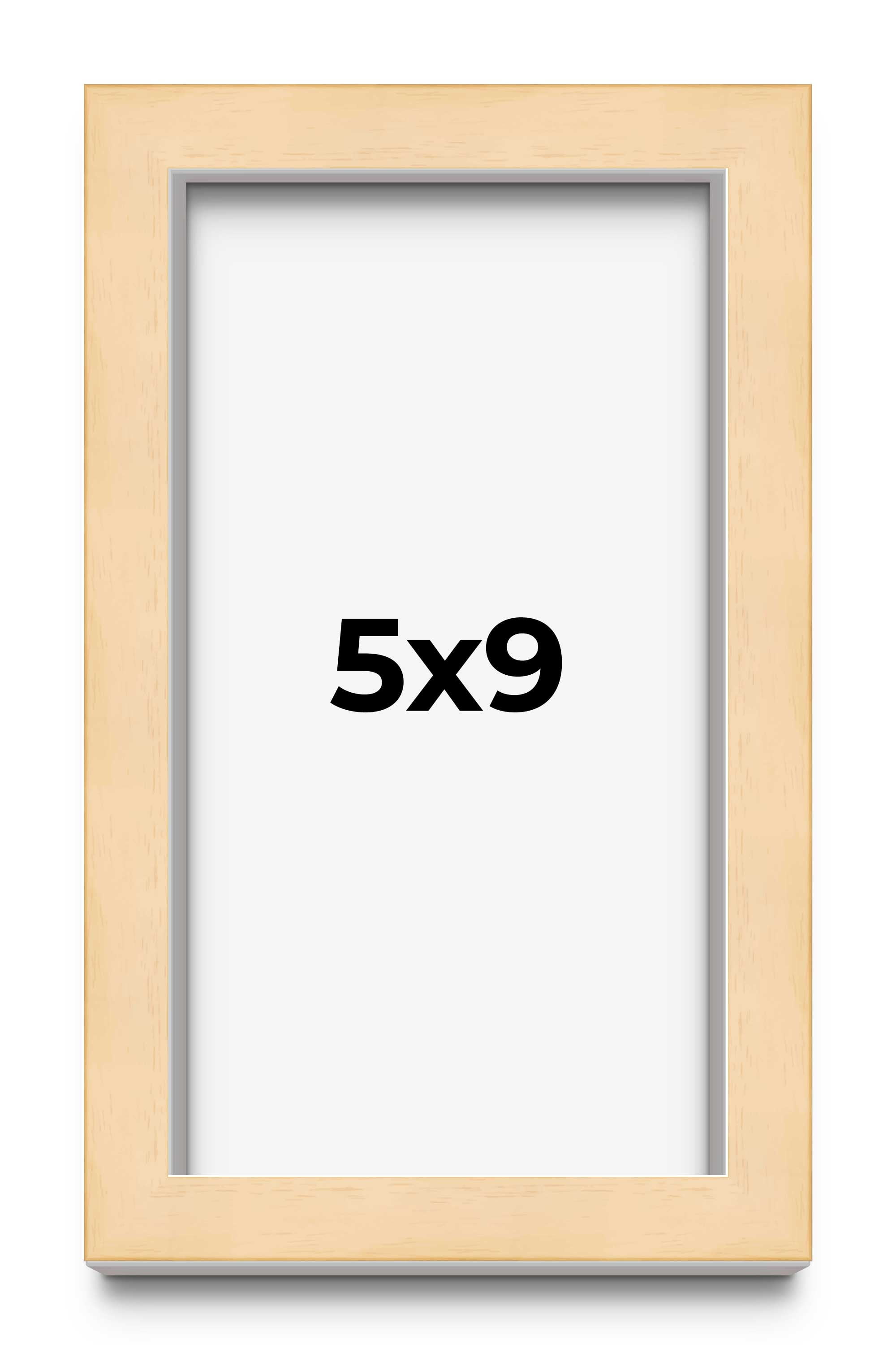 5x9 In Frame Beige Real Wood Picture Frame Width 0.75 inches | Interior ...
