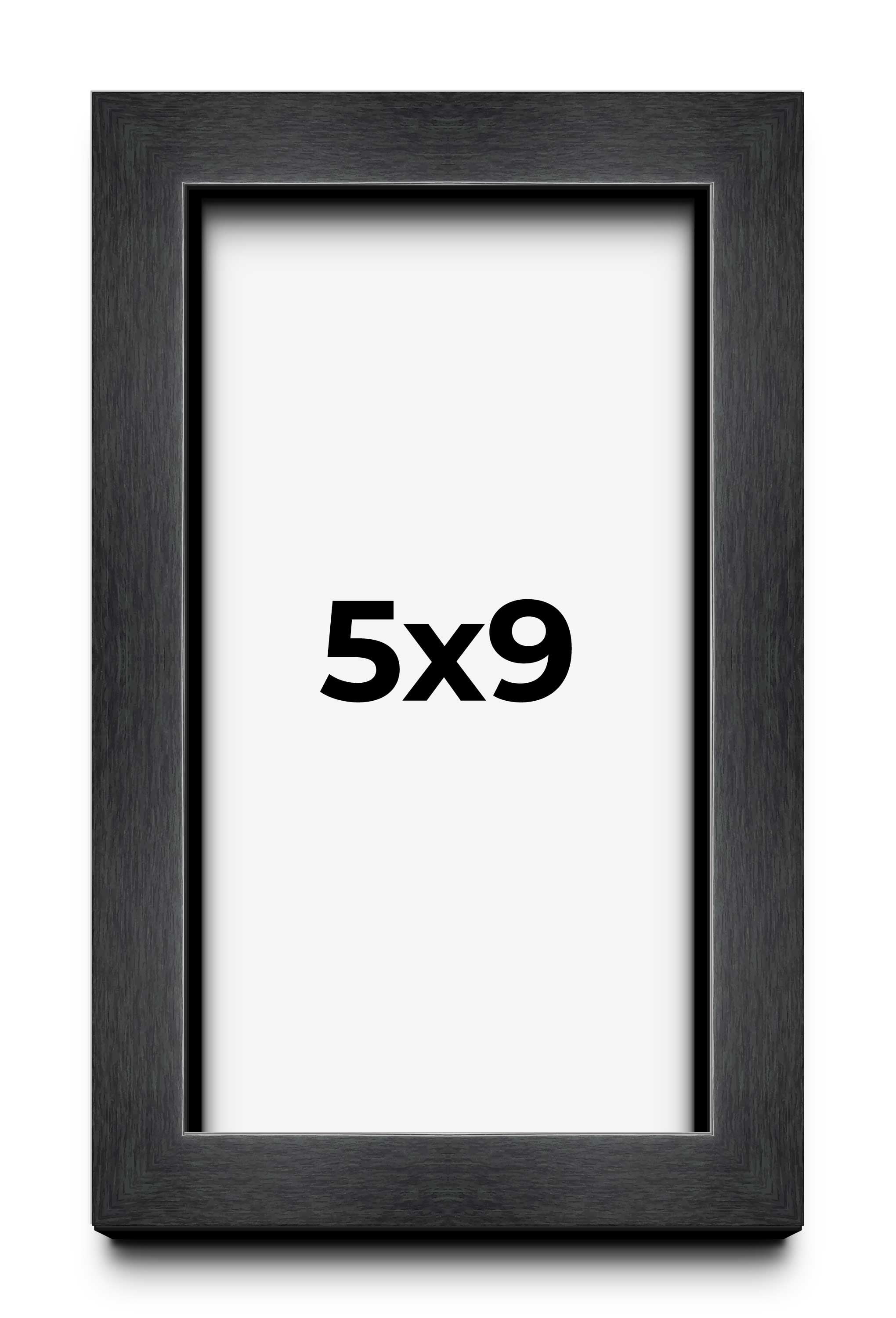 5x9 Shadow Box Frame Grey Charcoal Black | 0.875 Inches Deep | Solid ...