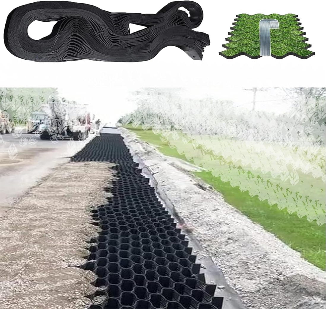 5x9 ft 4" Inch, Gravel Ground Grid, Retainer Grid Sidewalks Ground ...