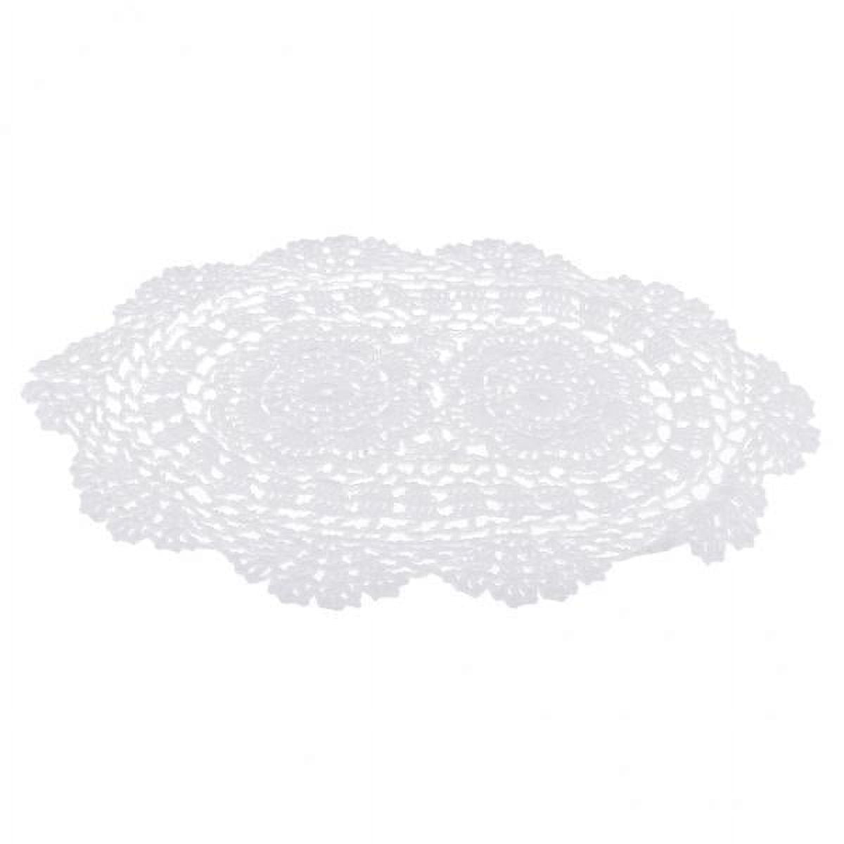 5xOval Shapes White Crochet Cotton Doily Table Pmats Doilies Mat 5 Pcs ...