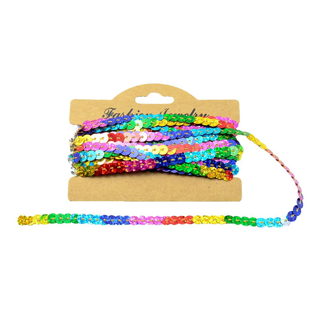 5yd Sequin Ribbons Glitter Sequin Ribbon Trims Roll for Craft Projects ...