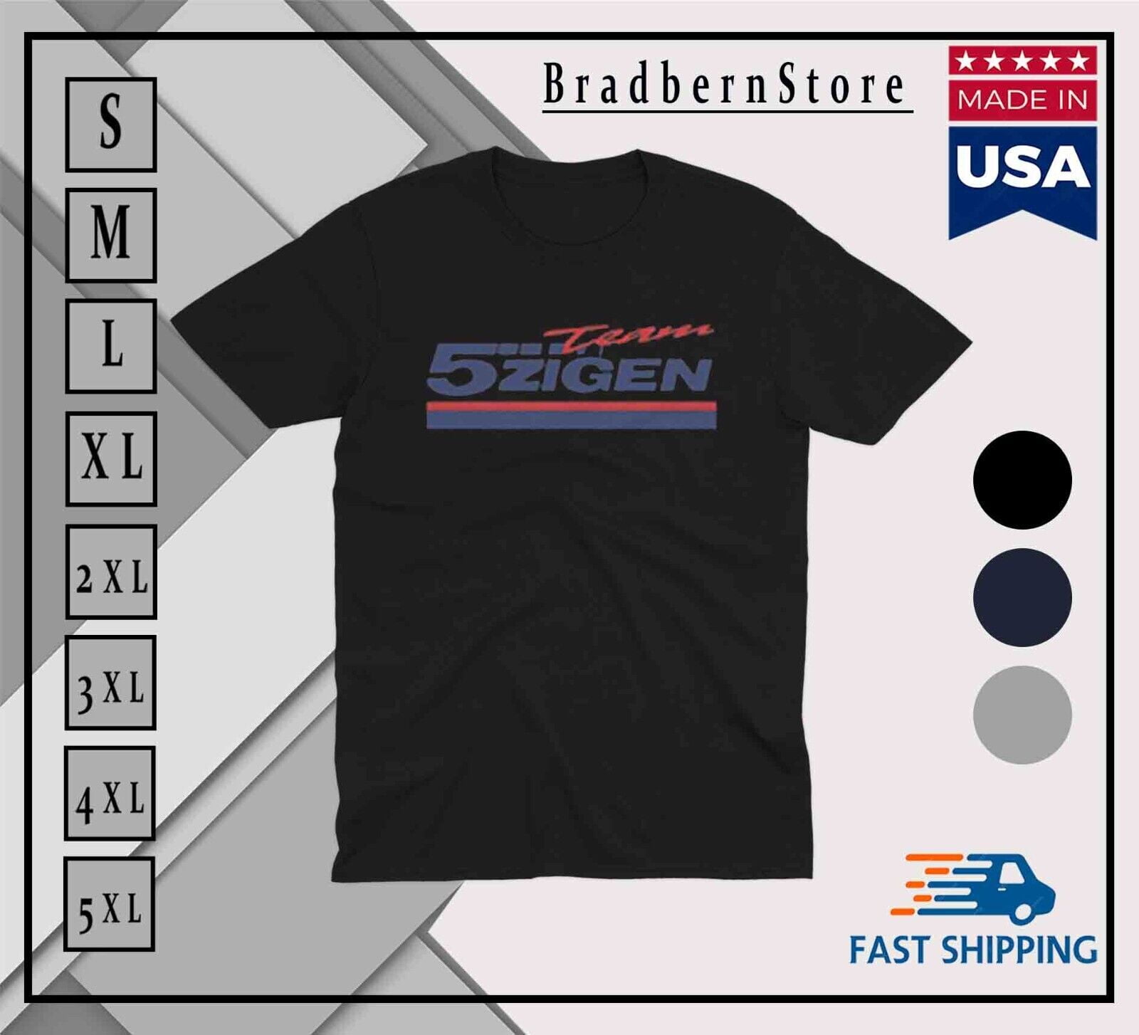 5zigen 5 Zigen Racing Logo T- Shirt made in usa - Walmart.com