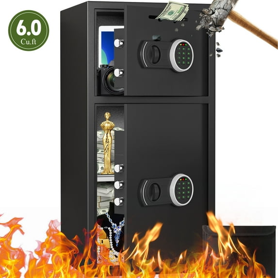 6.0 Cub Fireproof Home Safe Box, Digital Large Capacity Safe with ...