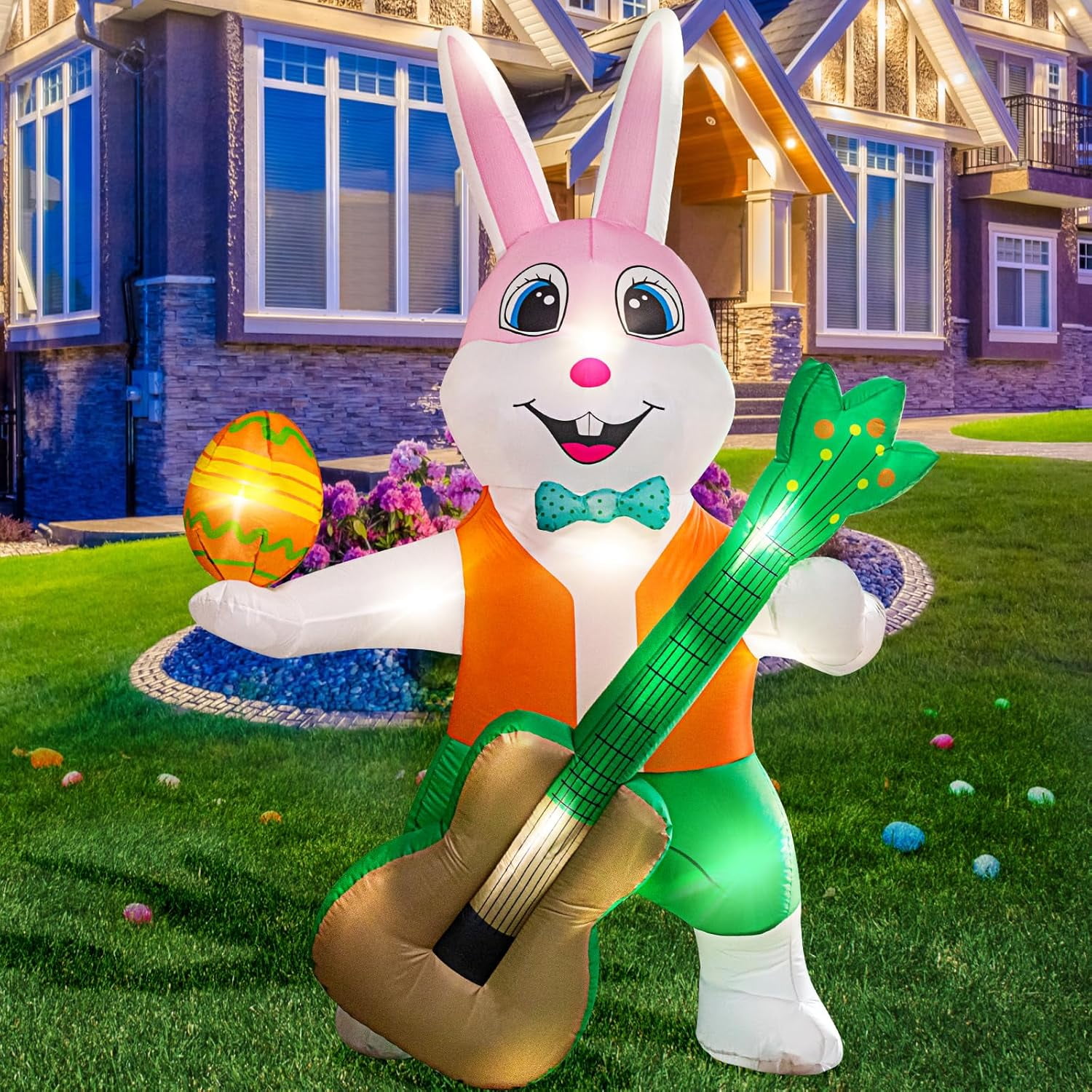 6.0 FT Easter Inflatable Bunny with Eggs，Blow Up Easter Bunny ...