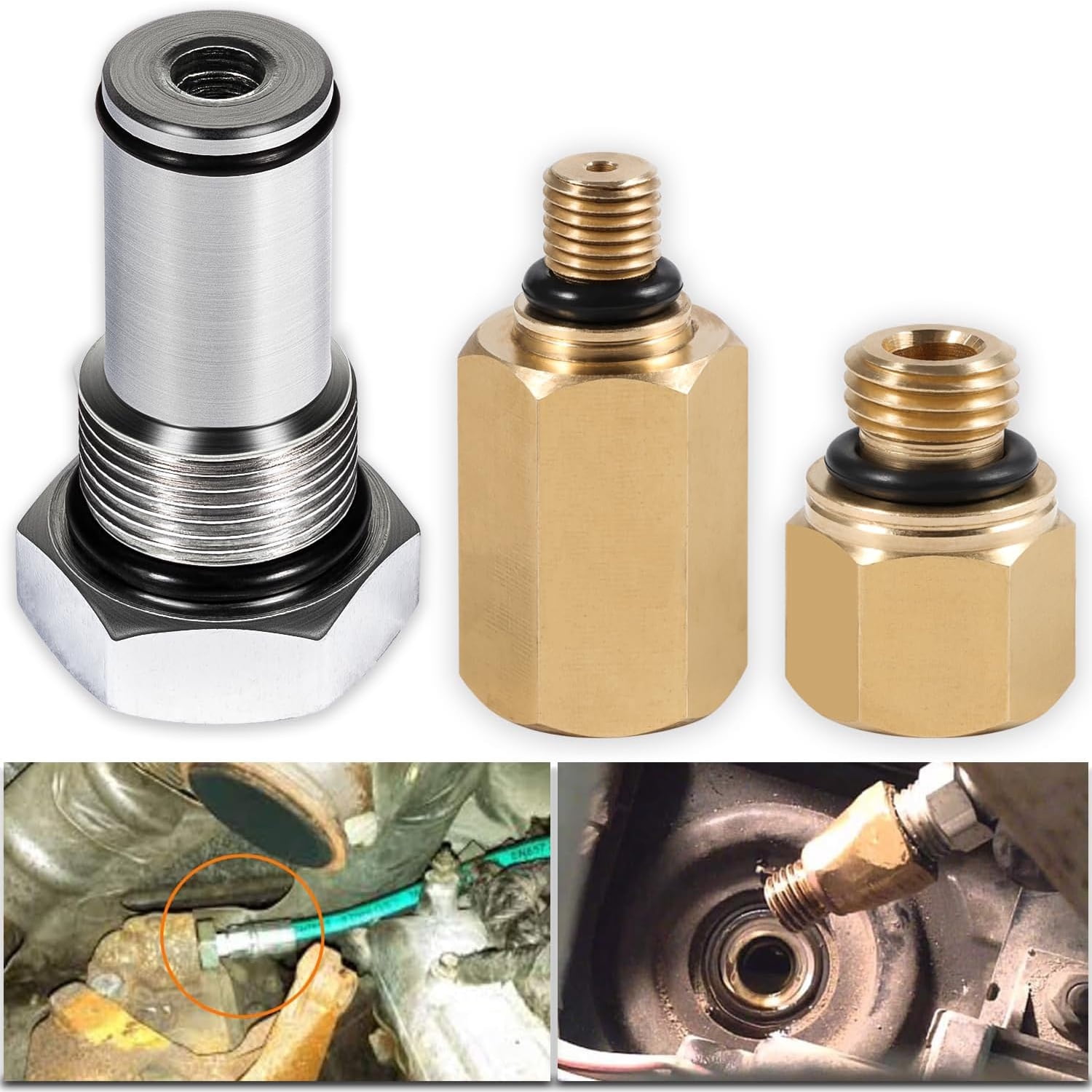 6.0 High Pressure Oil Pump IPR Valve Air Test Fitting Tool & Oil Rail ...