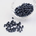 6/0 Opaque Colors Lustered Round Glass Beads Prussian Blue Size: about ...