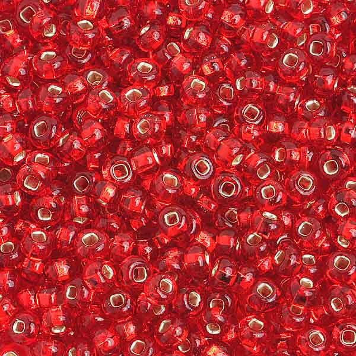 Size 6/0 Silver Lined Red Glass Seed Beads for Beading and Jewelry ...