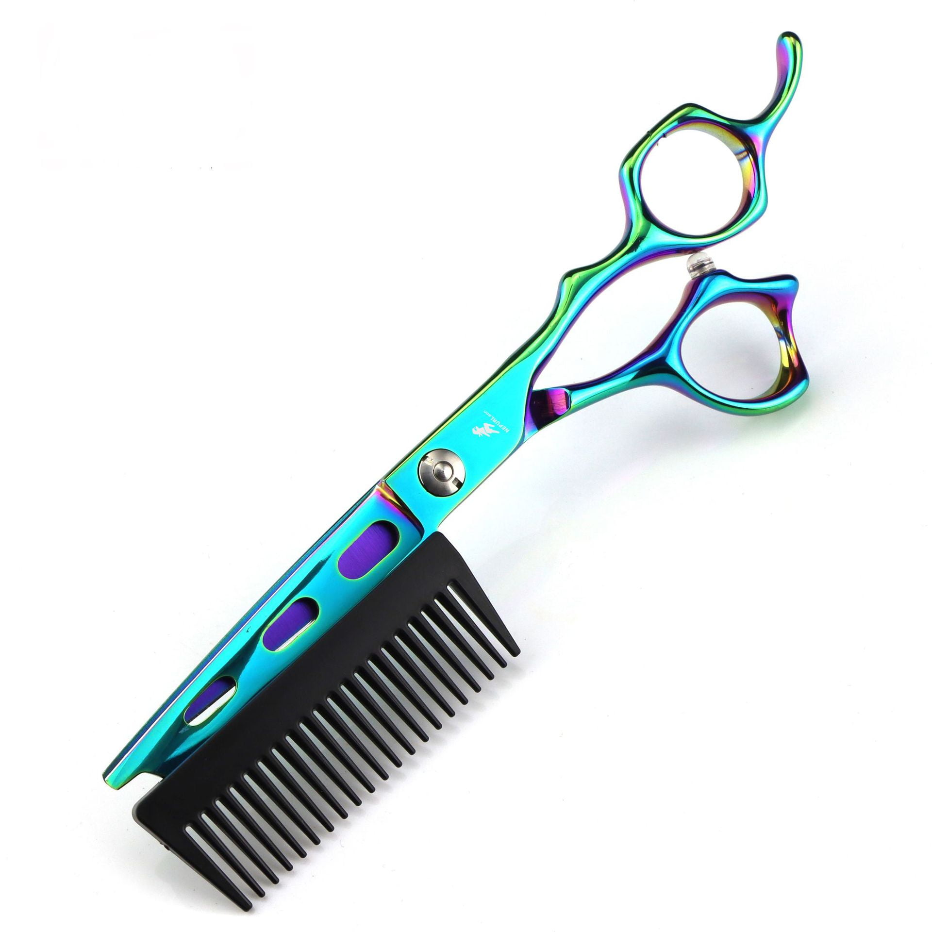 6.0 inch color with comb hairdressing scissors personalized ...
