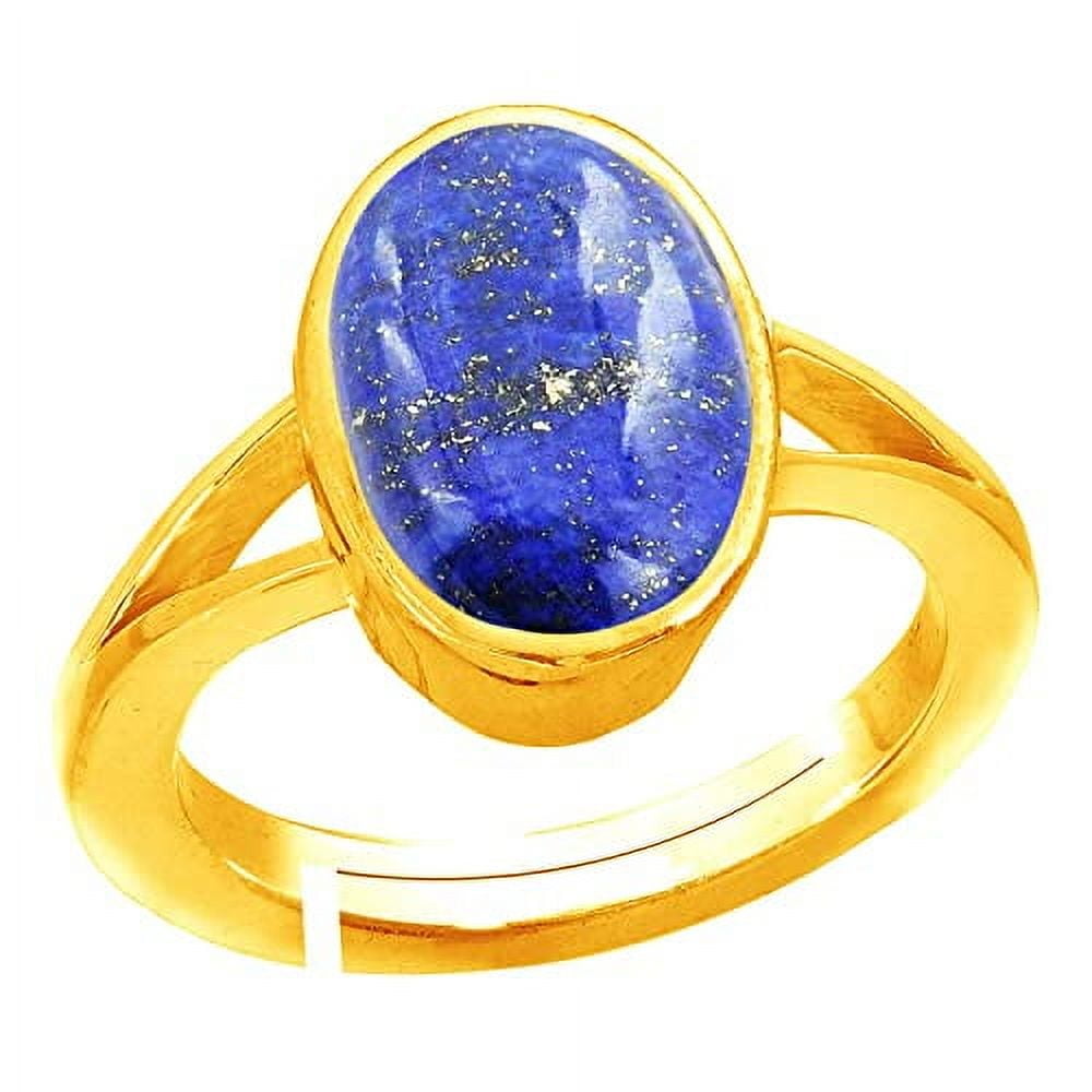 6.00 Ratti / 2.00 Carat Blue Lajward Stone Panchdhatu Adjustable Gold ...