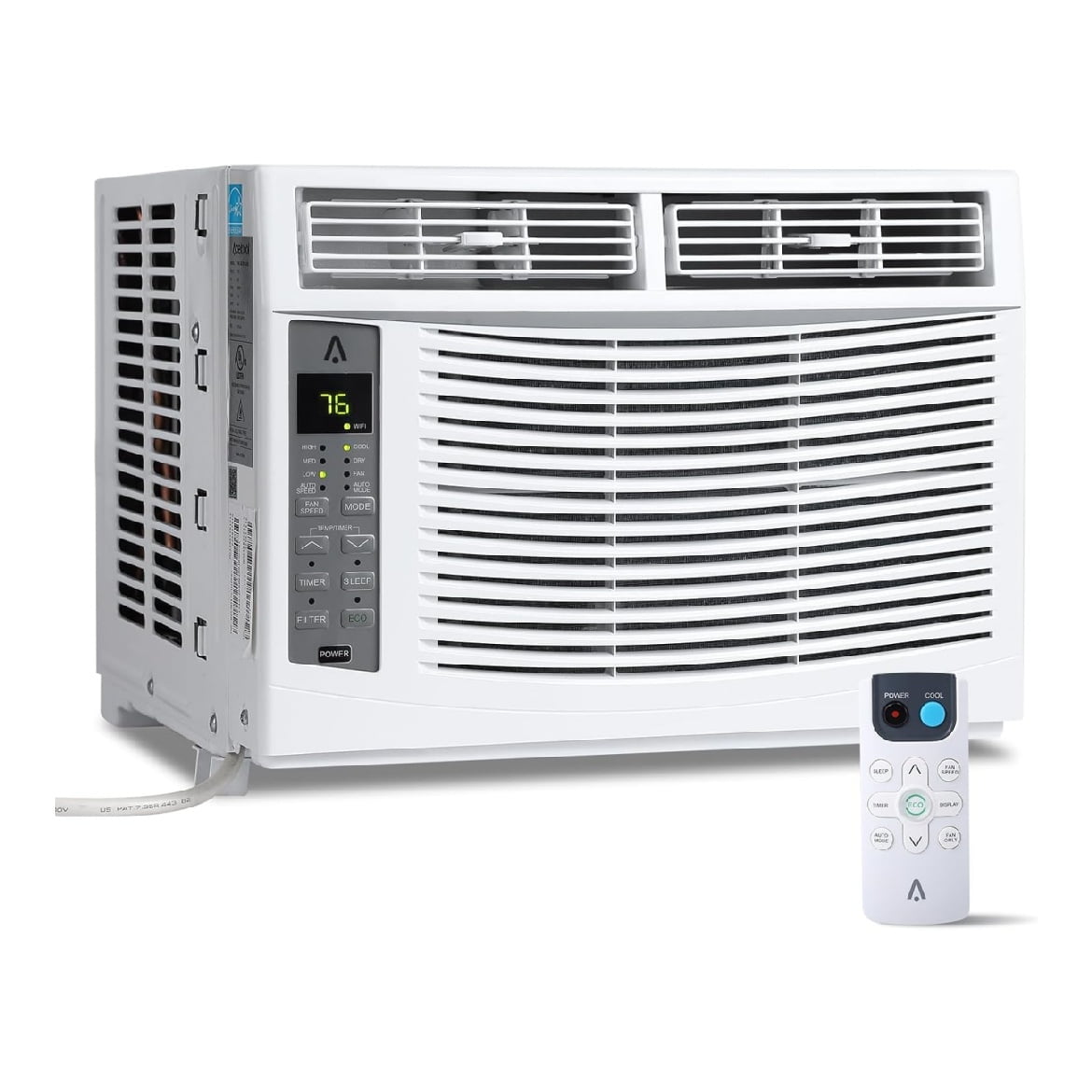 6,000 BTU Smart Window Air Conditioner No/With Wi-Fi Connected, AC Unit ...