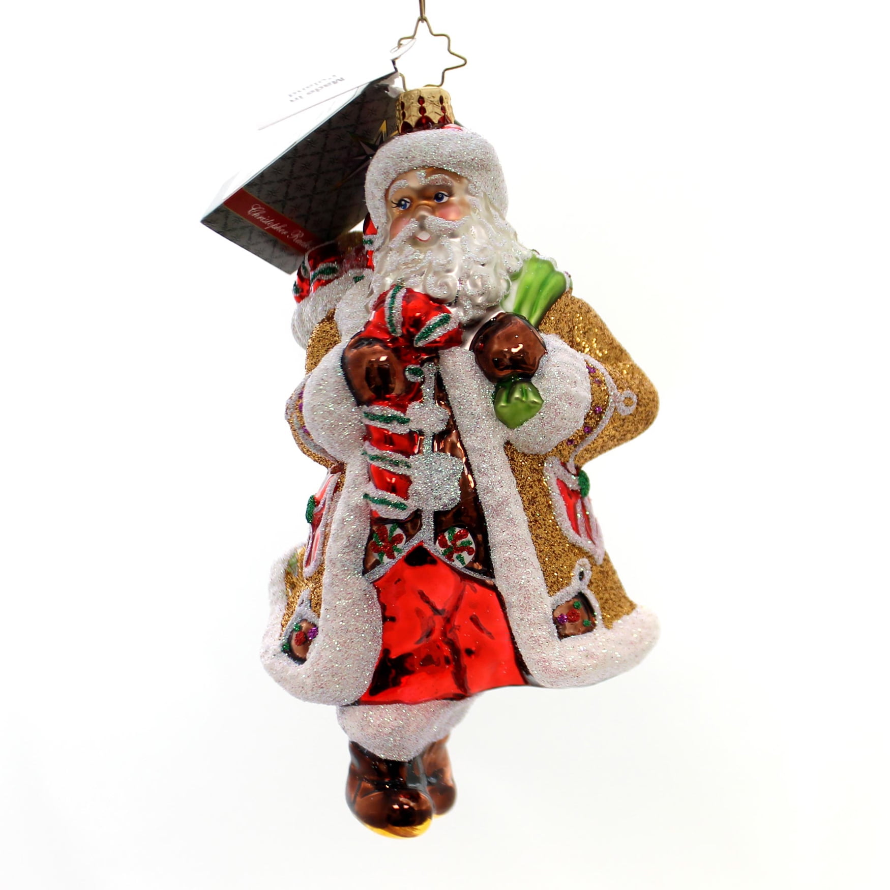 6.00In Candy Claus, Glass, Ornament Gingerbread Santa Cake 1016133 ...