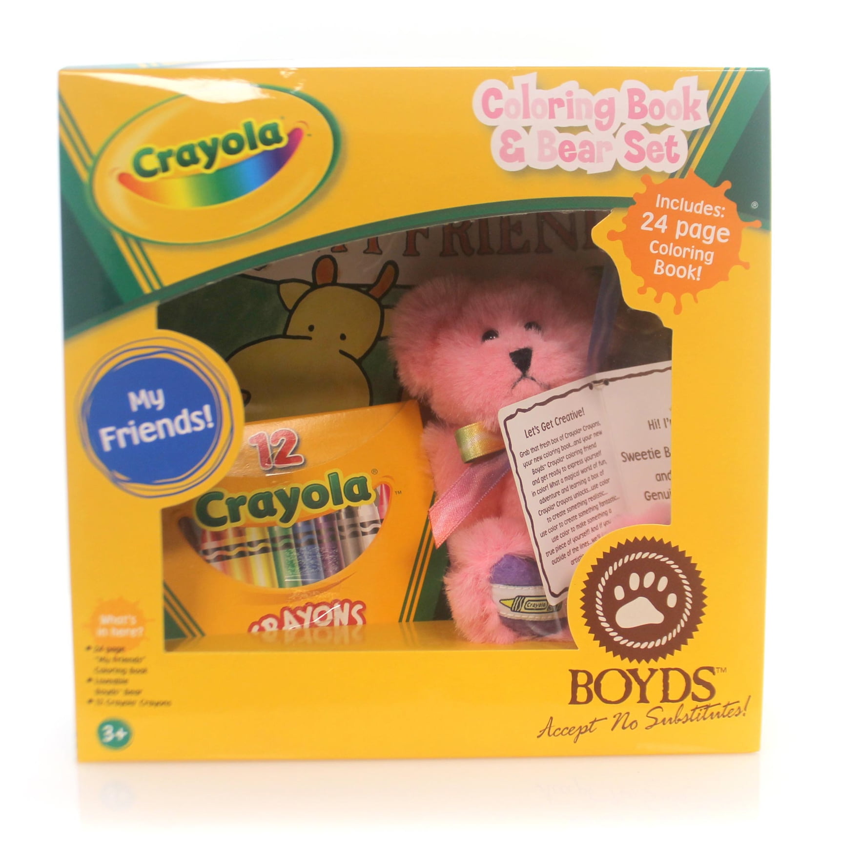 6.00In Crayola Sweetie B Carnation Pin, Fabric, Crayon Teddy Bear Book ...