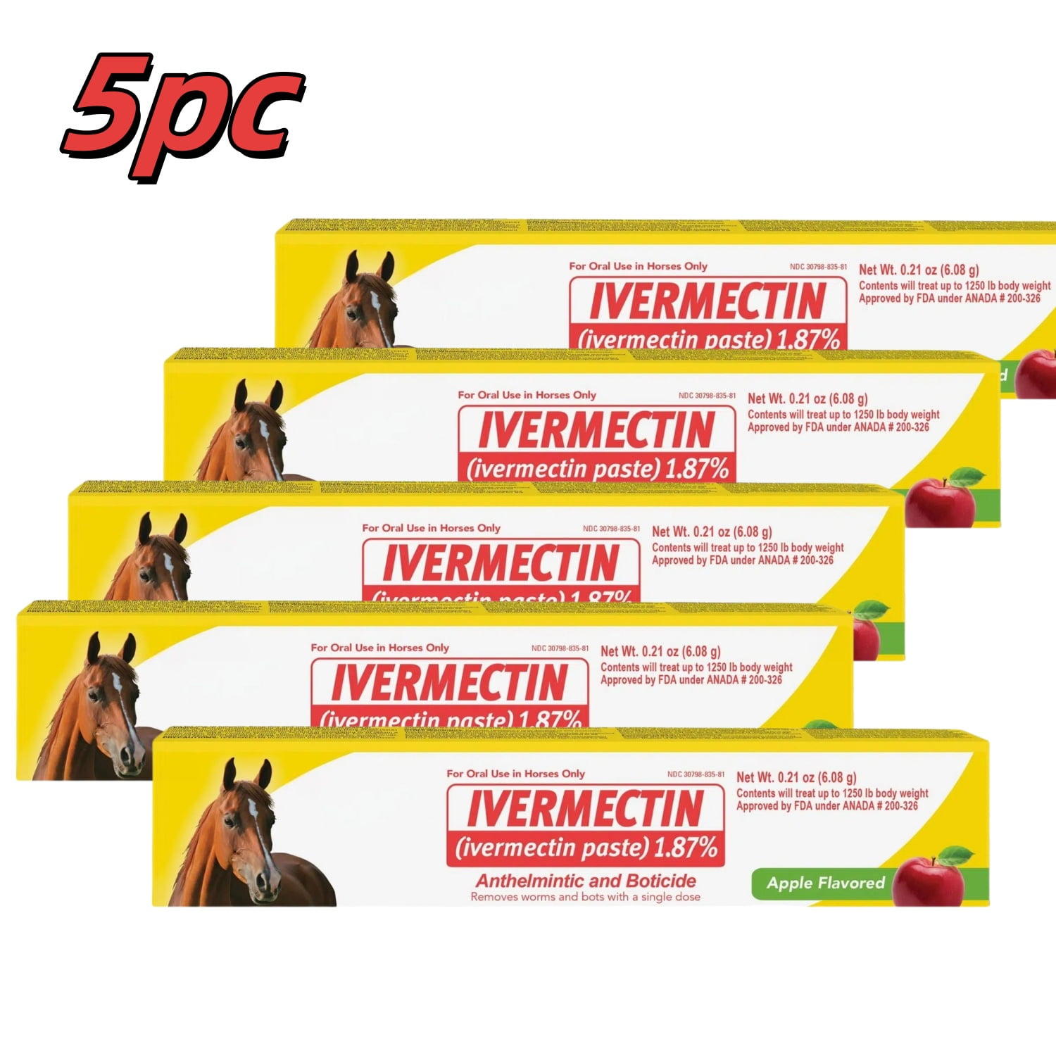 6.08g Paste Dewormer-Effective Dosing For Easy Administration, Animal ...