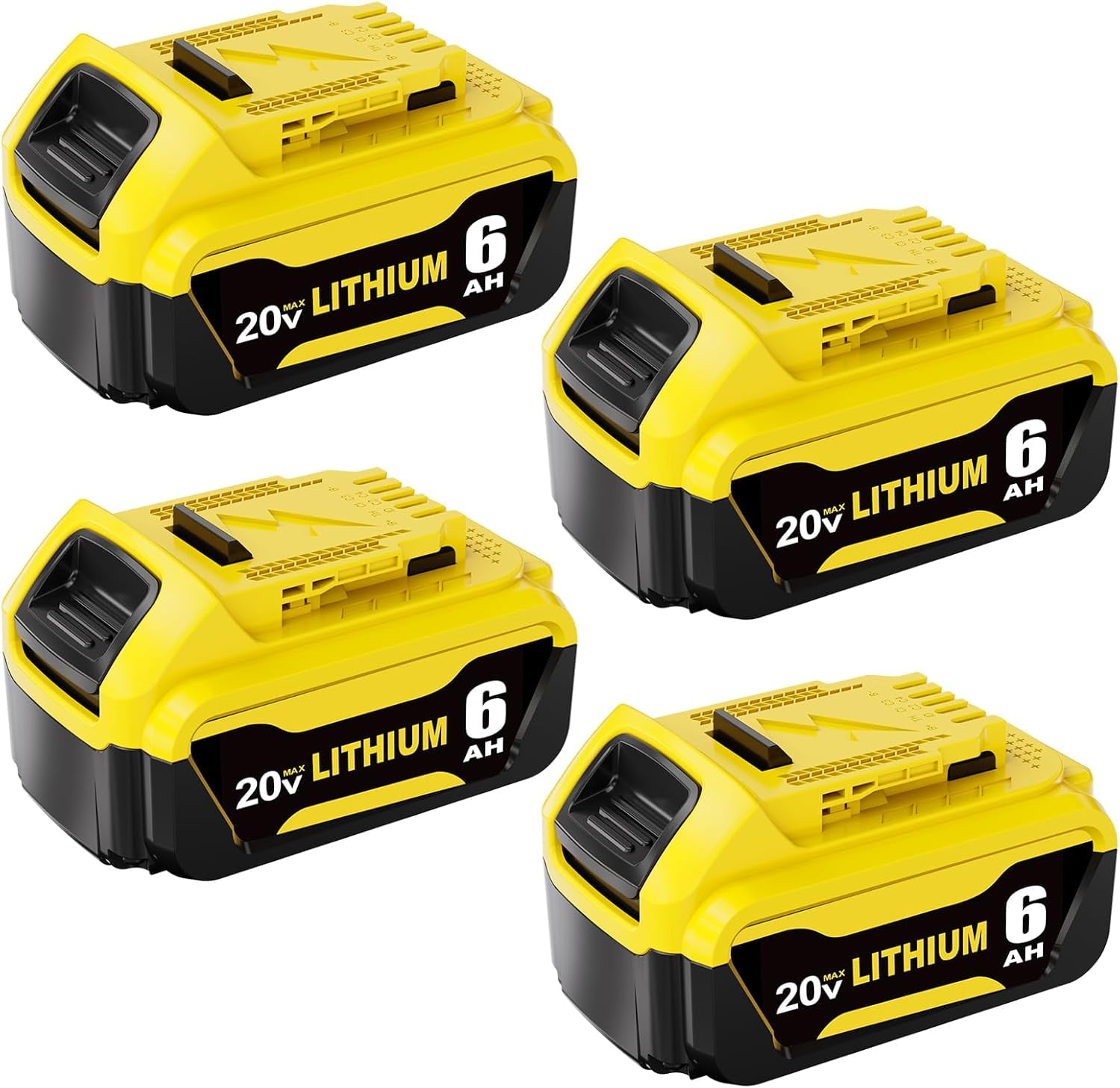 6.0Ah Replacement for Dewalt 20V Max Battery Lithium ion Compatible with Dewalt 20V Cordless ...