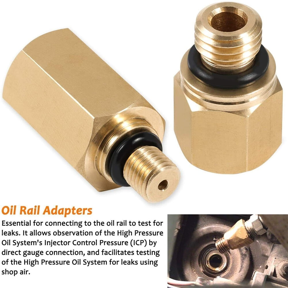 6.0L High Pressure Oil System Fuel Rail Adapters ICP Leak Air Test Tool ...