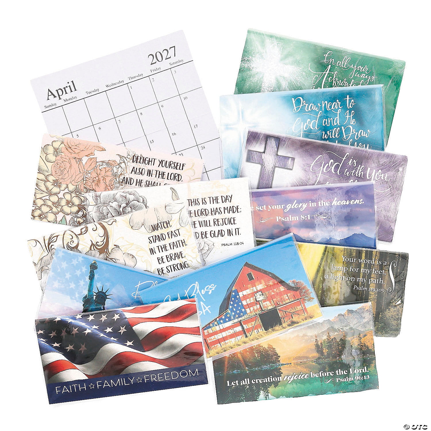 6 1/2" x 3 1/2" 2026 - 2027 Bulk 48 Pieces Religious Pocket Planner ...