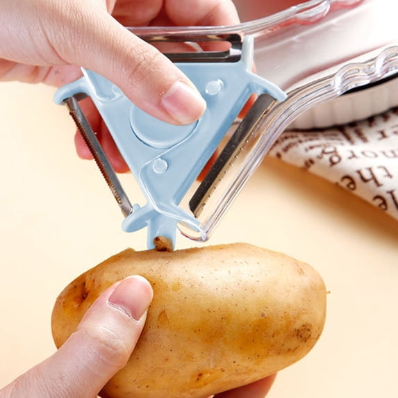 6.1" 3-in-1 Fruit & Potato Peeler, Stainless Steel Multi-Functional ...