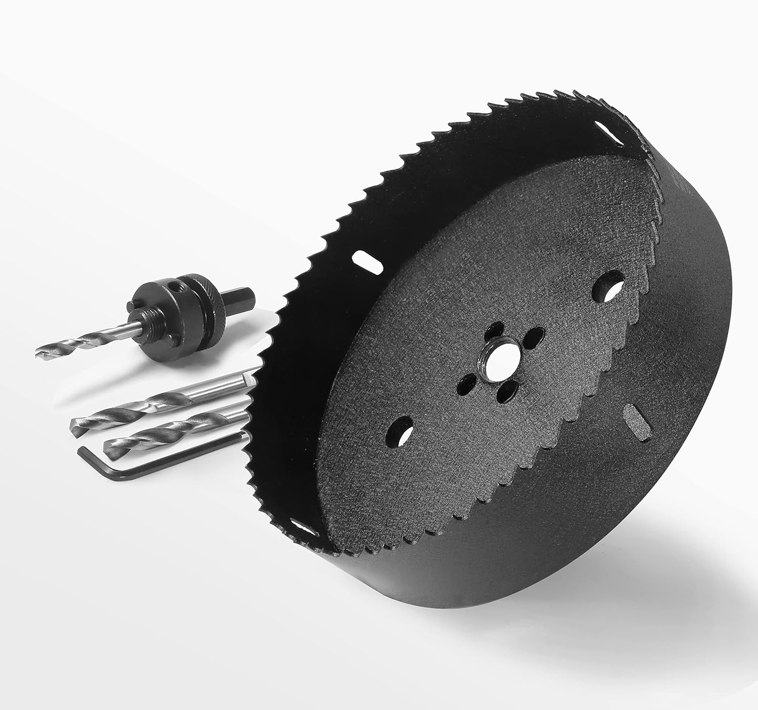 6-1/8 Inch Hole Saw with 1/2" Hex Shank Quick Change Arbor, Bi-Metal ...