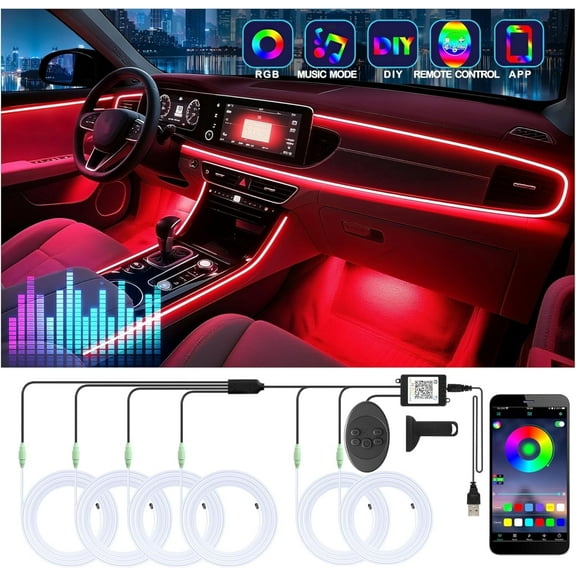 6 in 1 Strip Lights with App Control, Colors Interior Lights, Ambient ...