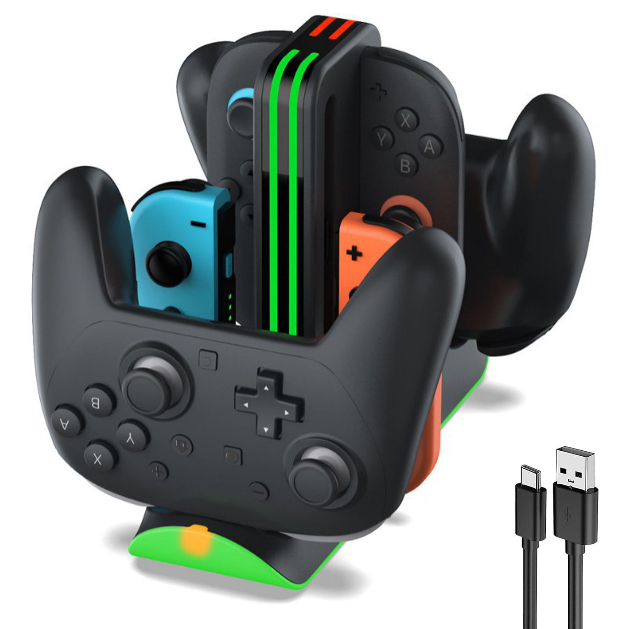 6 In 1 Controller Charging Dock for Nintendo Switch 2/Switch 1/OLED ...