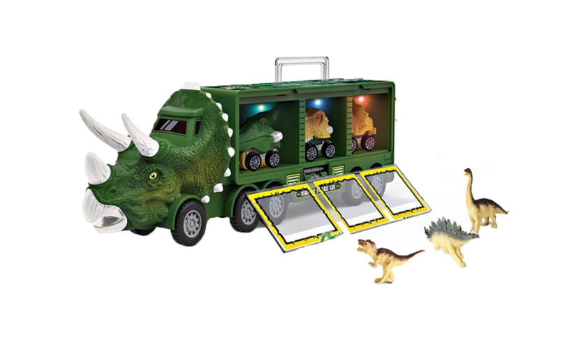 6 in 1 Dinosaurs Truck,Triceratops Transport Car Carrier Truck Toy with ...