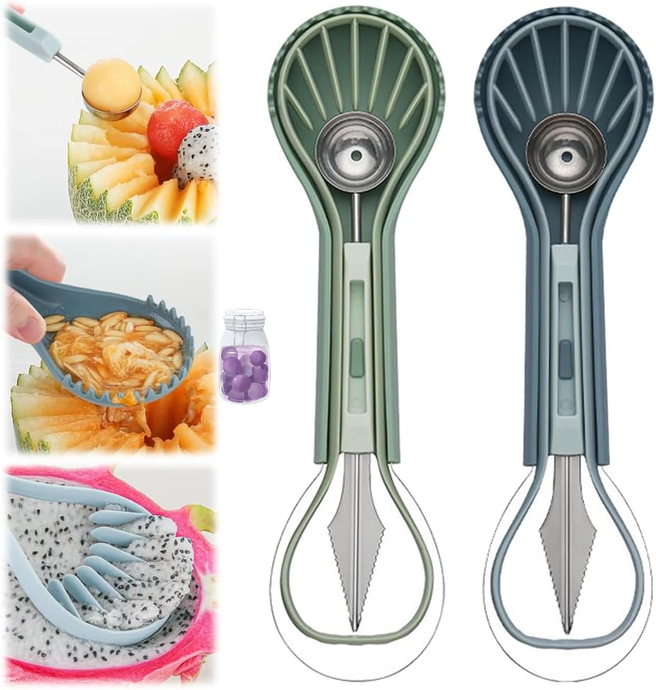 6 in 1 Fruit Cutter Melon Baller Scoop Set, 2025 New Watermelon Cutter ...