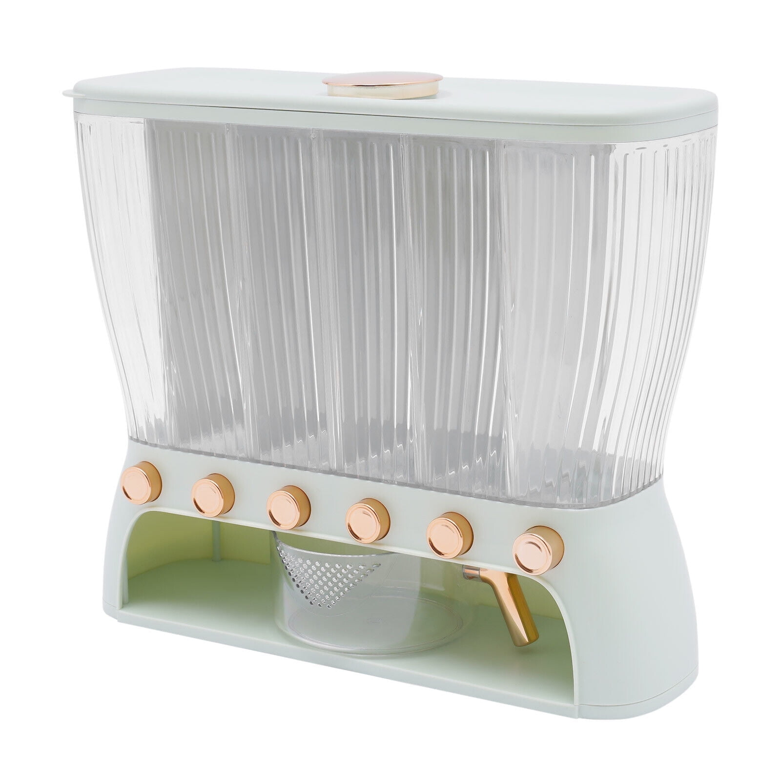 6 in 1 Grain Dispenser, Kitchen Sealed Grain Dry Food Dispenser Beans ...