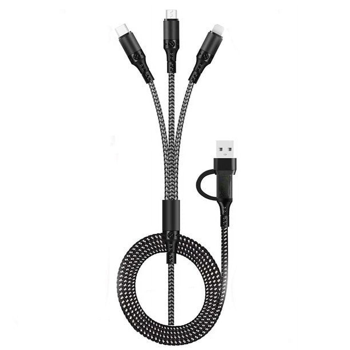 6 in 1 Multi Charging Cable 4ft Multiple Charge Cord USB A/C to Phone ...