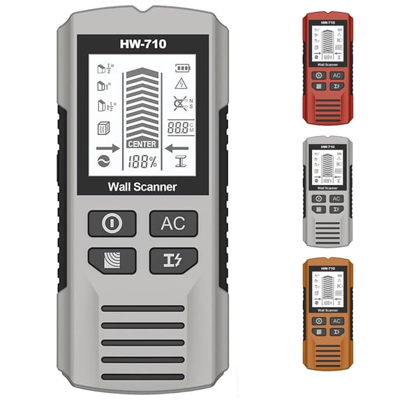 6 in 1 Multi Function Handheld HD LCD Display Wall Metal Detector ...