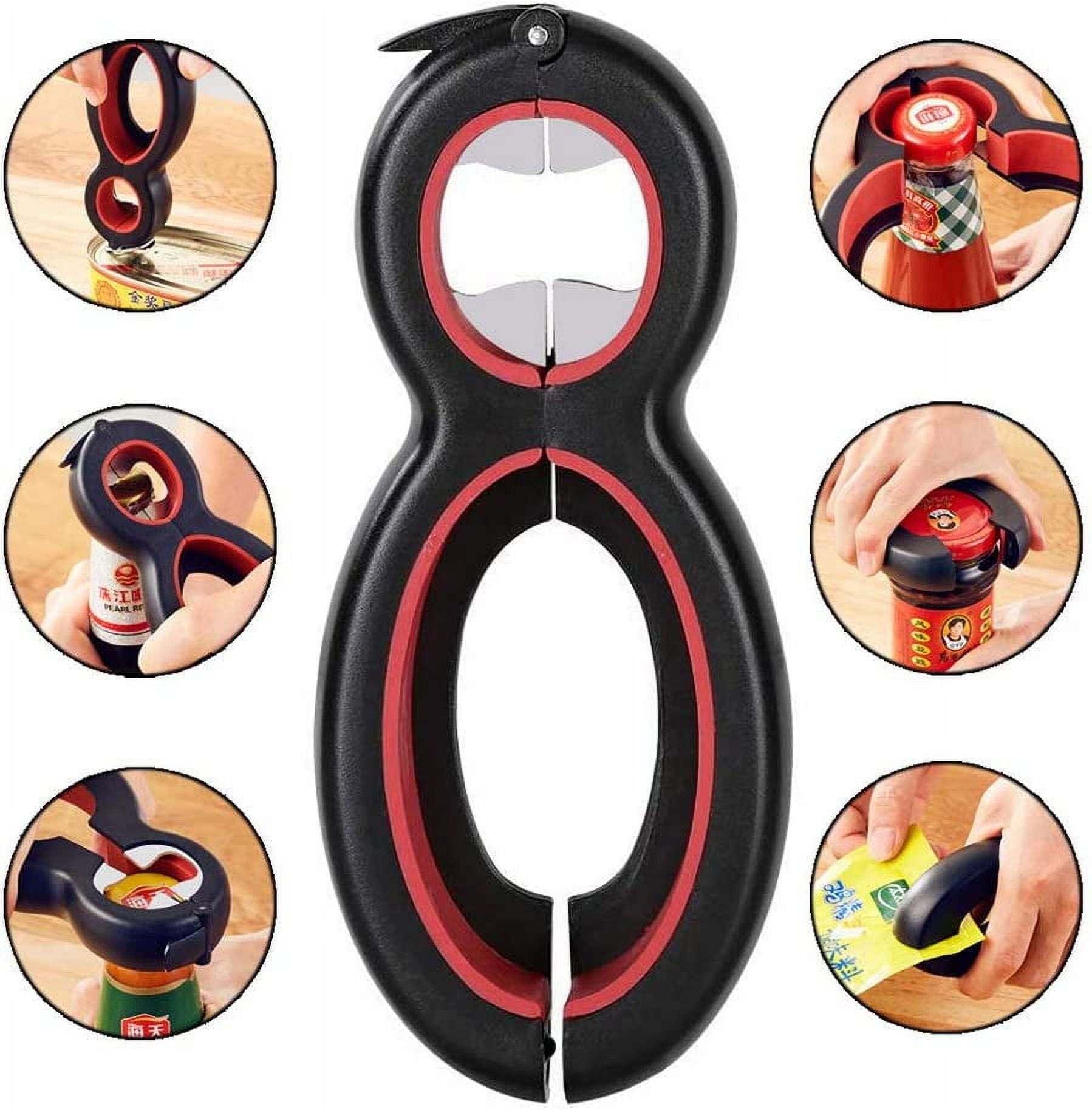 6 in 1 Multi Opener, Stainless Steel Manual Jar Opener for Arthritic ...