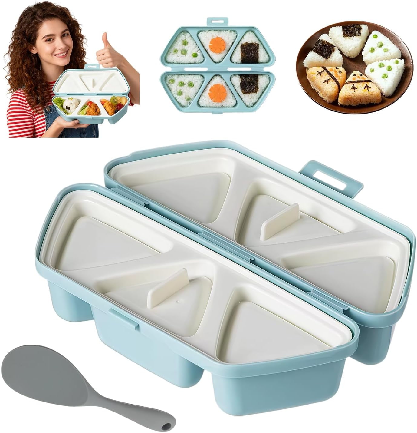 6 in 1 Onigiri Mold, 6 in 1 Onigiri Mold Triangle Sushi Molds, Triangle ...