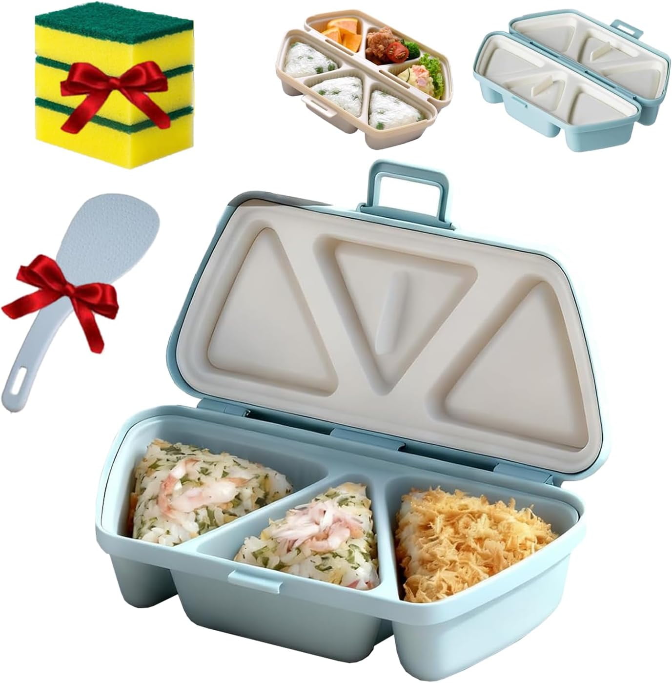 6 in 1 Onigiri Mold, 6 in One Onigiri Mold, Triangle Rice Ball Molds ...