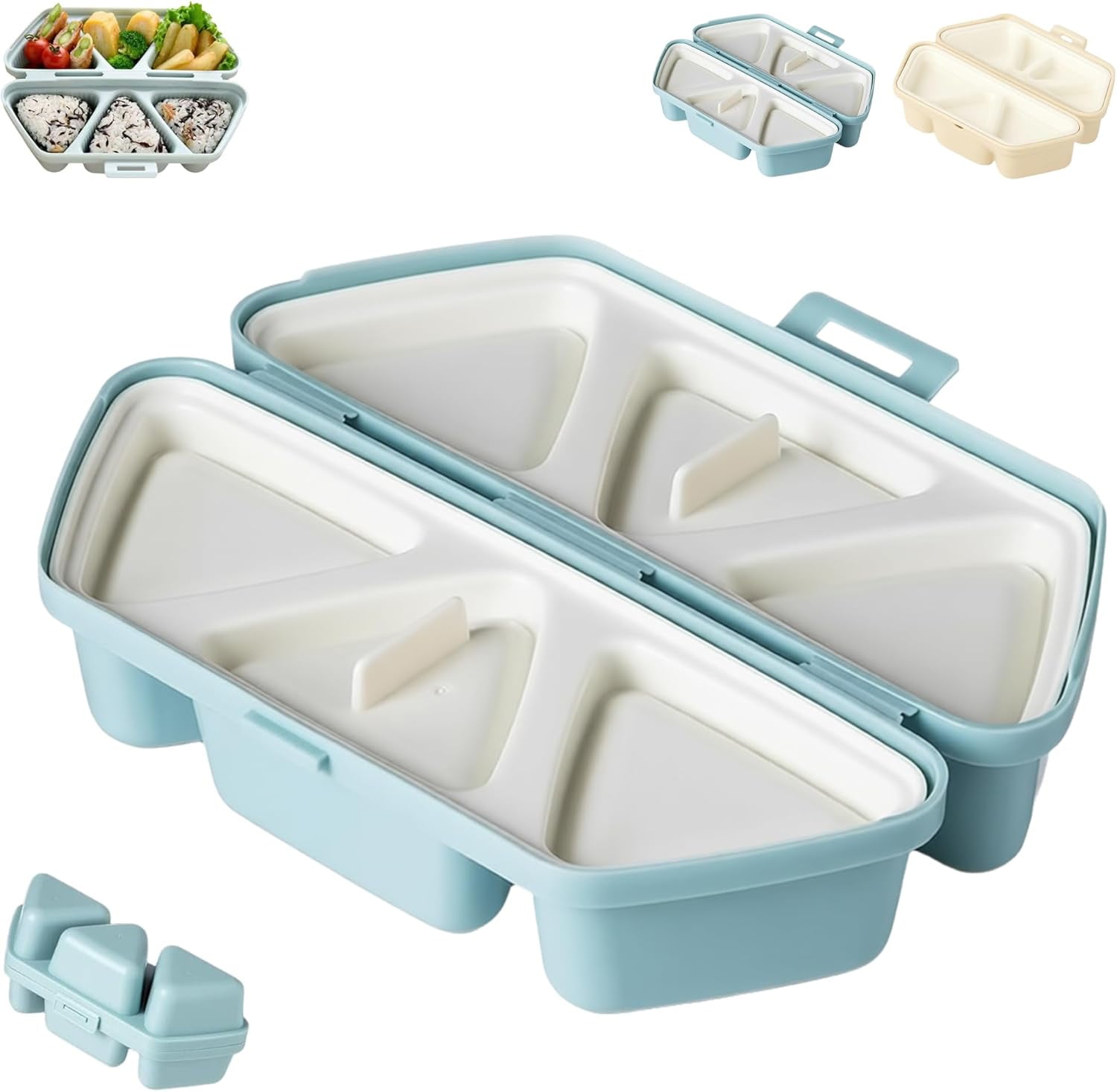 6 in 1 Onigiri Mold, 6 in One Onigiri Mold, Triangle Rice Ball Molds ...