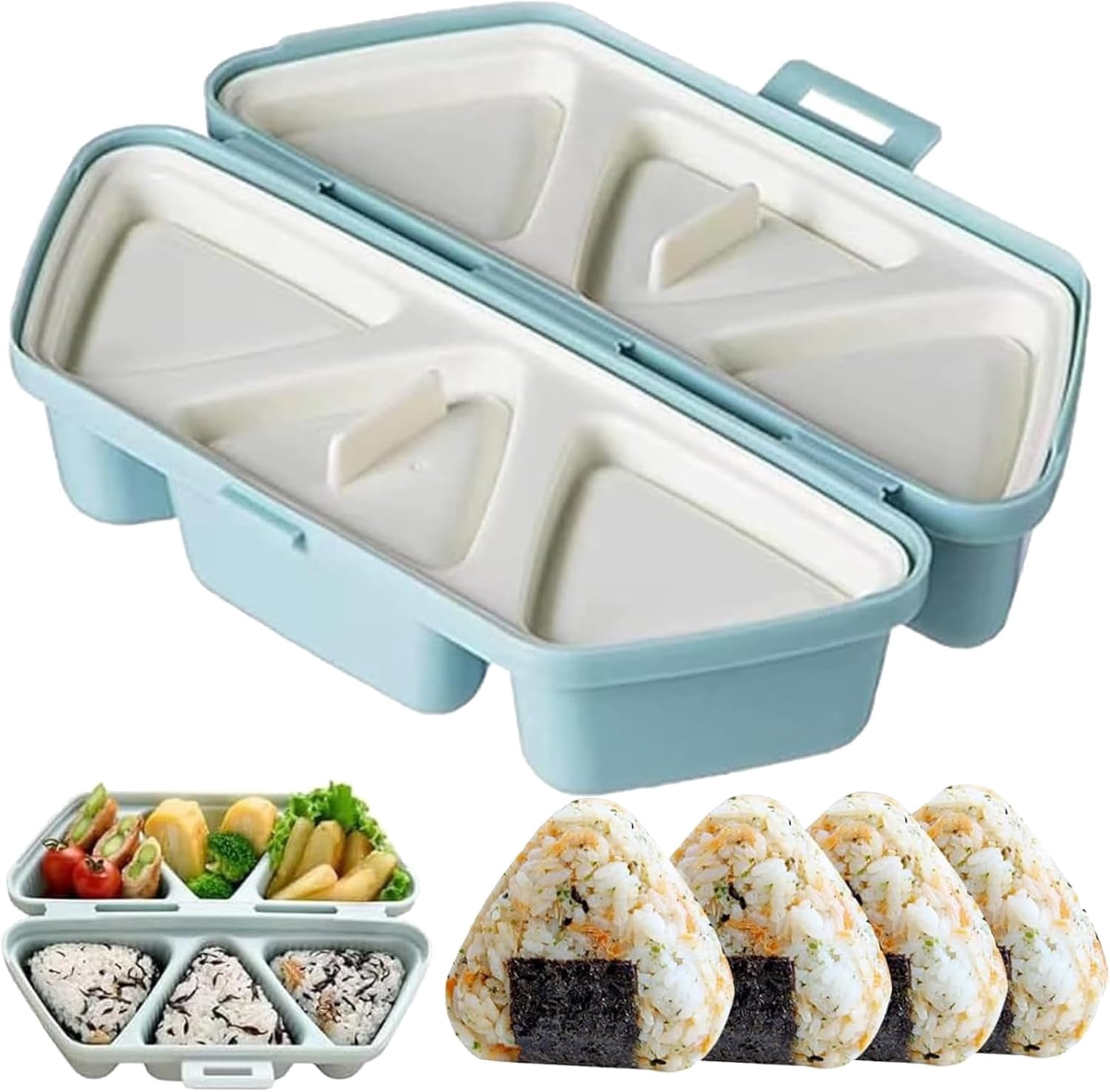 6 in 1 Onigiri Mold, 6 in One Onigiri Mold, Triangle Rice Ball Molds ...