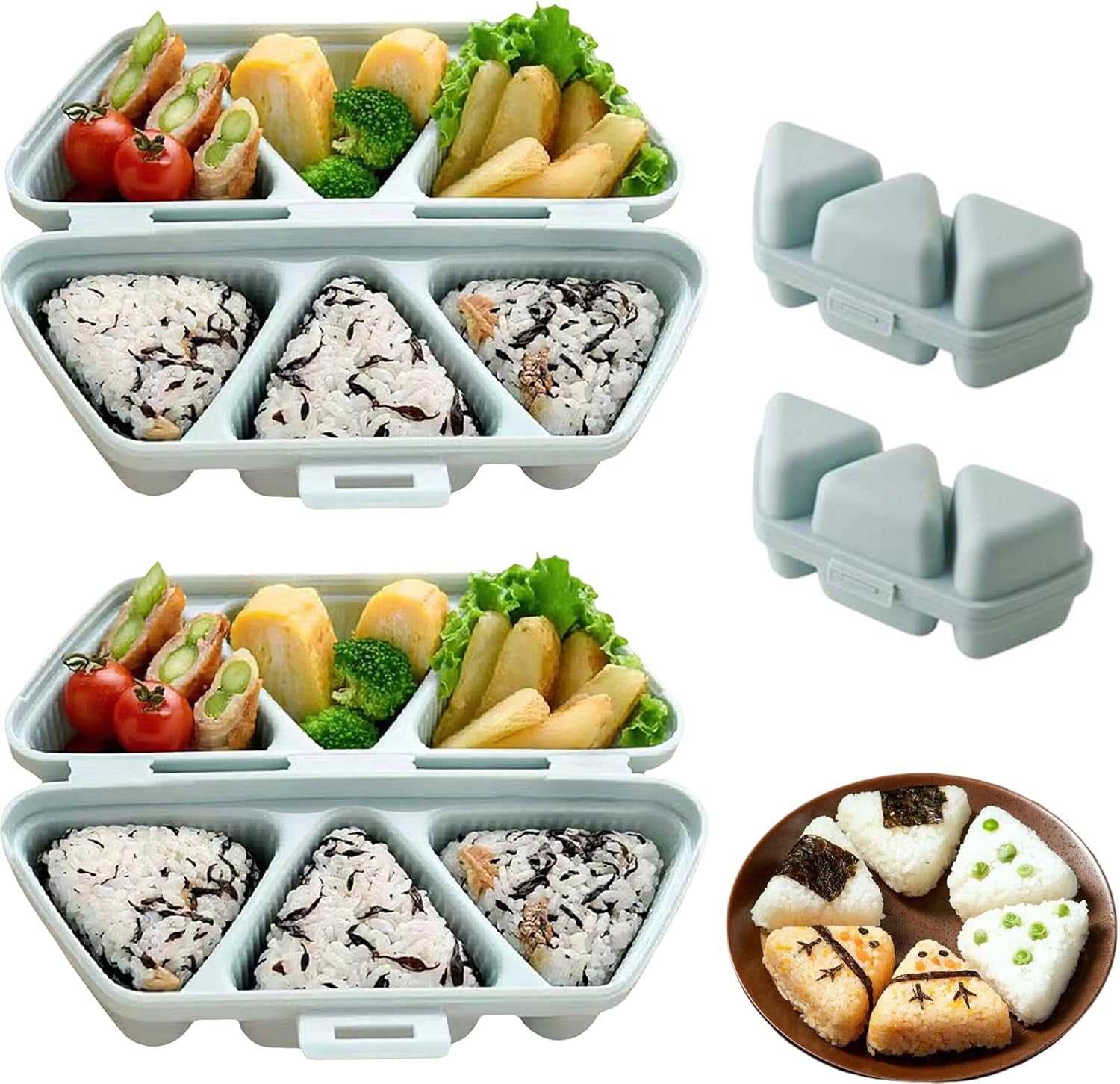 6 in 1 Onigiri Mold, Triangle Rice Ball Maker for Sushi & Bento ...