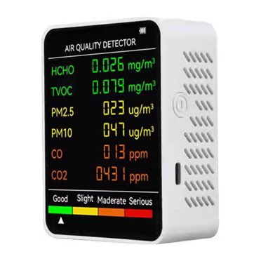 7 In 1 Indoor Air Quality Monitor PM2.5 Formaldehyde Detectors with ...