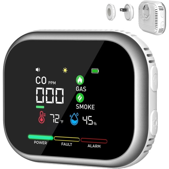 6 in 1 Plug-in Multifunctional Environment Monitor, Portable Indoor ...
