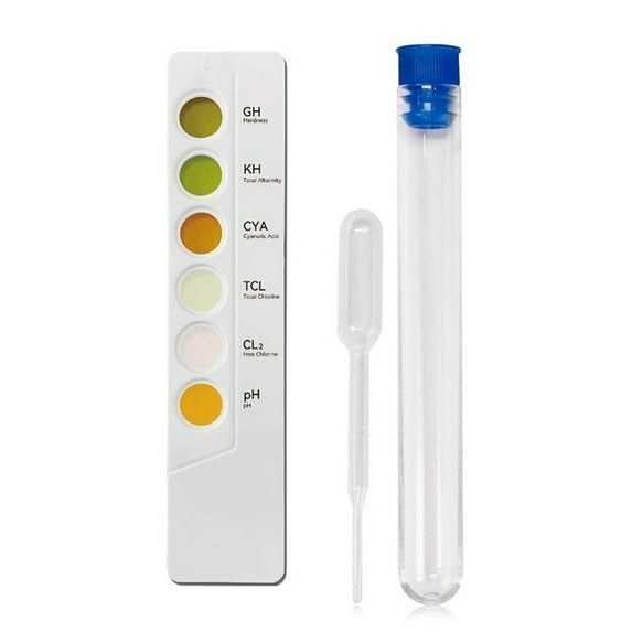 6 in 1 SPA Water Test Kit PH//GH/CYA// Water Chemical Testing Chlorine ...