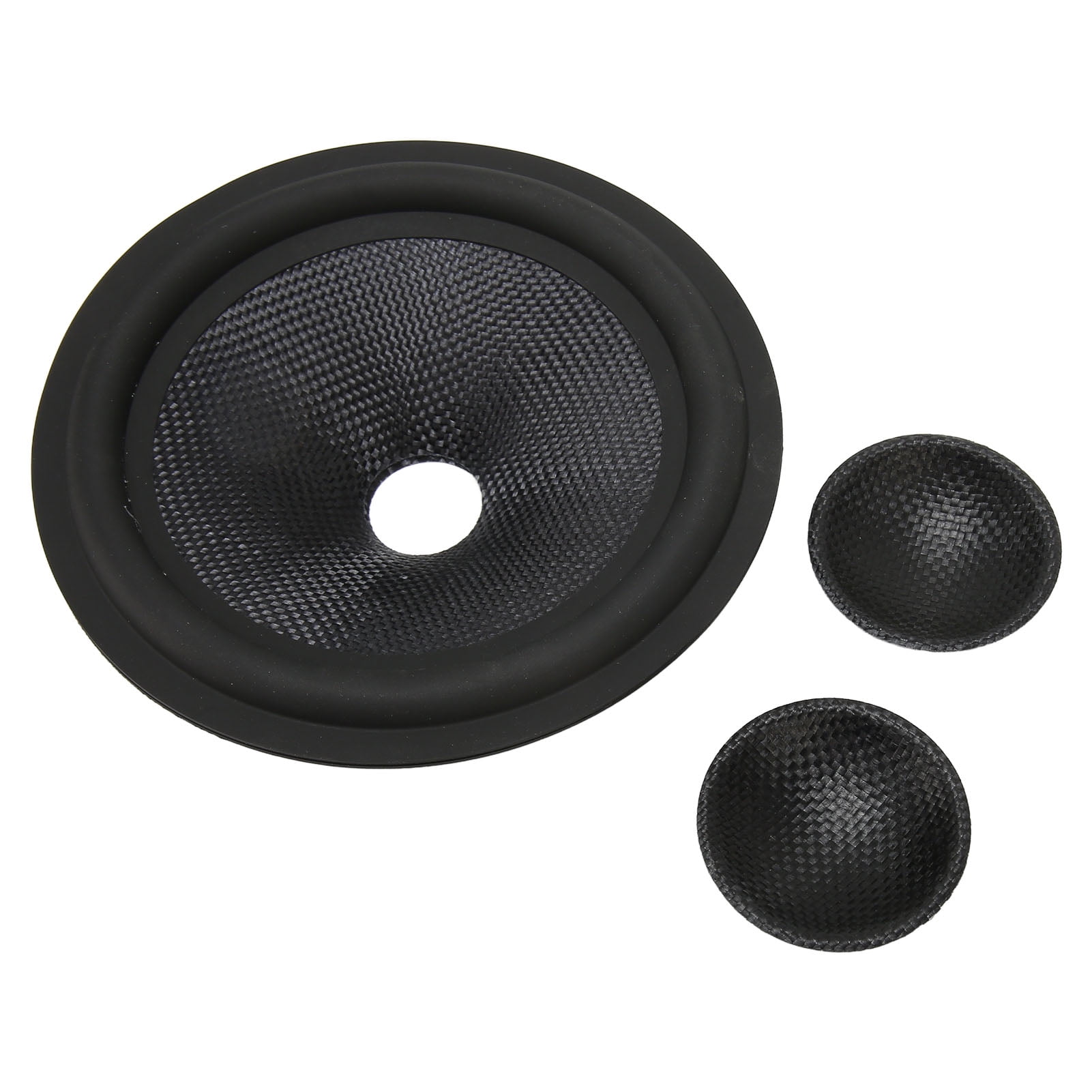 6.1" Subwoofer Speaker Cone, 1" Inner Diameter, Black Paper, High ...