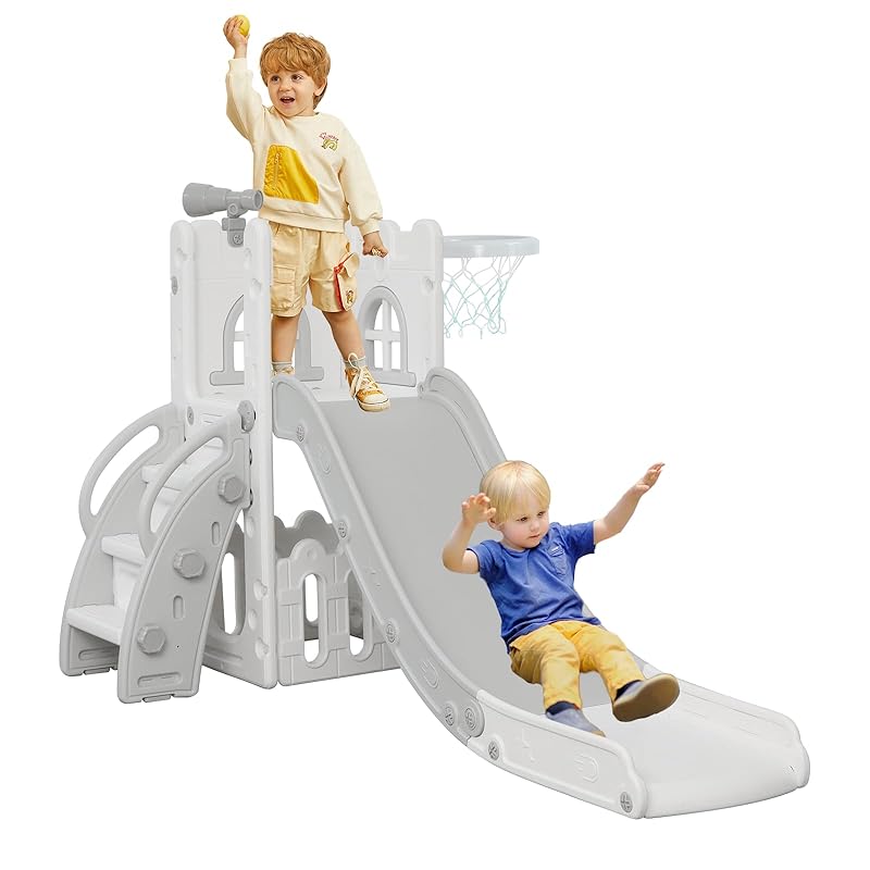 6 in 1 Toddler Slide,Kids Climber Slider for Indoor Outdoor Playground ...