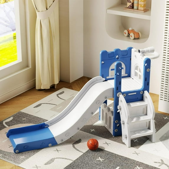 6 in 1 Toddler Slide,Kids Playset for Toddlers Indoor Outdoor, Baby ...