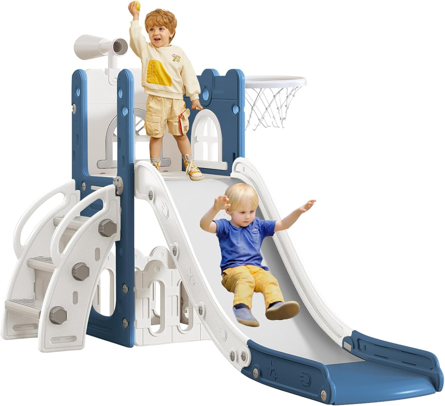 6 in 1 Toddler Slide for Toddler Age 1-3,Kids Climber Slider for Indoor ...