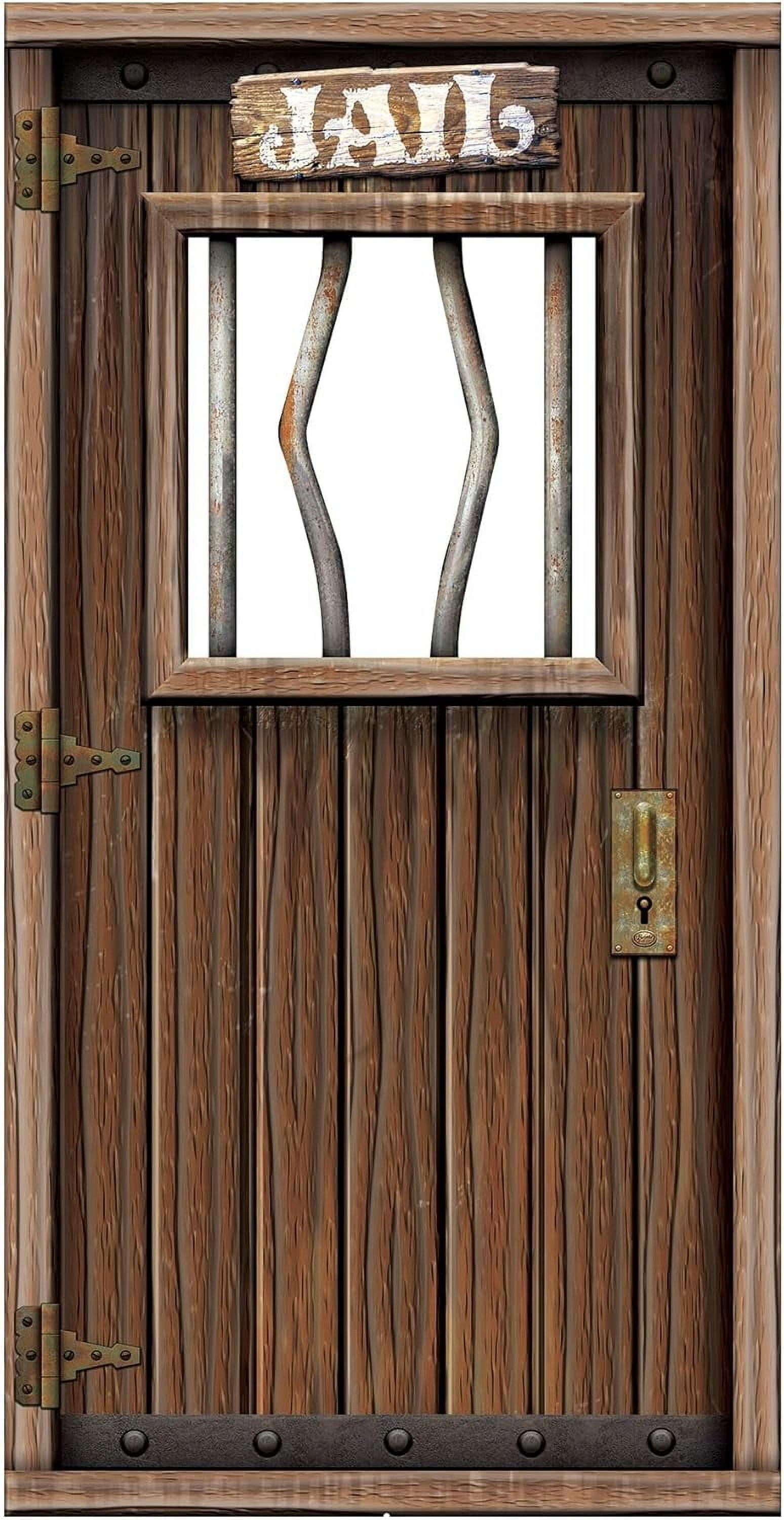 6' 1" X 3' 1.5" Cardboard Jail Photo Prop with Easel, Wild West ...