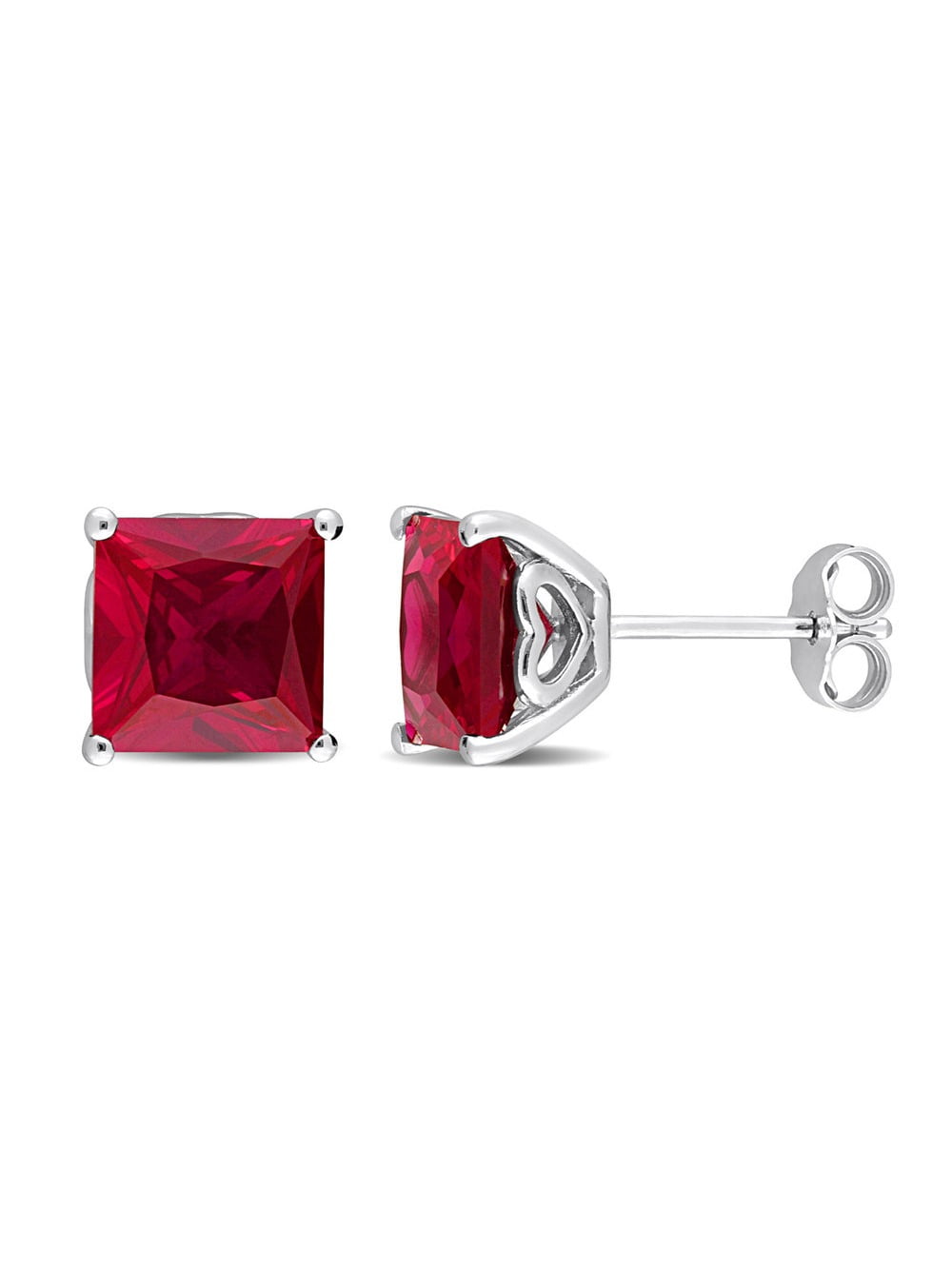 Lab Created Ruby Earrings