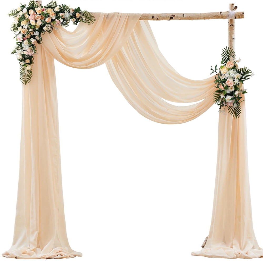 6/10M Chiffon Fabric Drapes for Wedding Arch Ceremony Reception ...