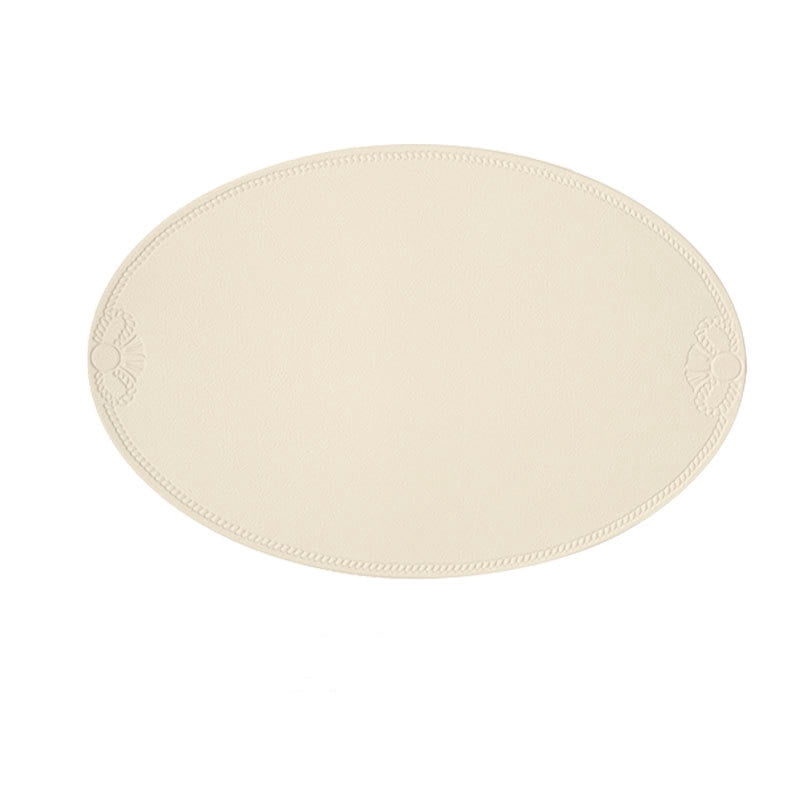 6/10PCS Leather Placemat Oval Oil-Proof Table Mat Home Dining Kitchen ...